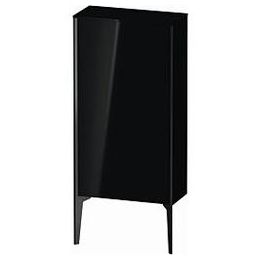 Duravit XViu Halbhochschrank XV1306LB240 50x24x89cm, schwarz matt, Tür links, schwarz hochglanz