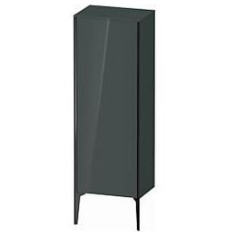 Duravit XViu Halbhochschrank XV1326LB238 50x36x133cm, schwarz matt, Tür links, dolomiti grey hochglanz