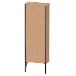 Duravit XViu Halbhochschrank XV1316LB212 50x133x24cm, 1 Tür, schwarz matt, Anschlag links, eiche gebürstet