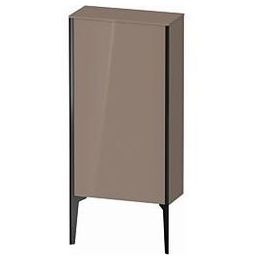 Duravit XViu Halbhochschrank XV1306LB286 50x24x89cm, schwarz matt, Tür links, cappucino hochglanz