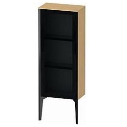 Duravit XViu Halbhochschrank XV1360RB230 40x24x89cm, Glastür, schwarz matt, Tür rechts, Eiche natur