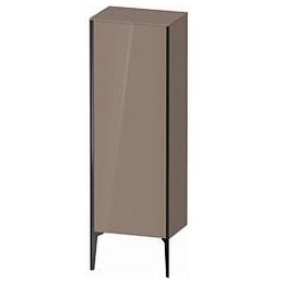 Duravit XViu Halbhochschrank XV1326LB286 50x36x133cm, schwarz matt, Tür links, cappucino hochglanz