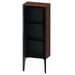 Duravit XViu Halbhochschrank XV1360RB213 40x24x89cm, Glastür, schwarz matt, Tür rechts, amerikanischer nussbaum