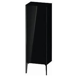 Duravit XViu Halbhochschrank XV1326LB240 50x36x133cm, schwarz matt, Tür links, schwarz hochglanz