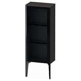 Duravit XViu Halbhochschrank XV1360RB280 40x24x89cm, Glastür, schwarz matt, Tür rechts, graphit supermatt