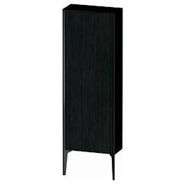 Duravit XViu Halbhochschrank XV1316LB216 50x133x24cm, 1 Tür, schwarz matt, Anschlag links, Eiche schwarz