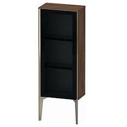 Duravit XViu Halbhochschrank XV1360RB121 40x24x89cm, Glastür, champagner matt, Tür rechts, nussbaum dunkel