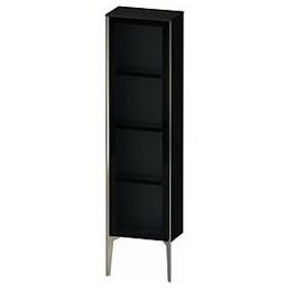 Duravit XViu Halbhochschrank XV1365LB116 40x24x133cm, Glastür, champagner matt, Tür links, Eiche schwarz