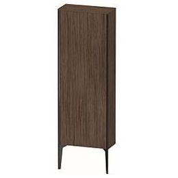 Duravit XViu Halbhochschrank XV1316LB221 50x133x24cm, 1 Tür, schwarz matt, Anschlag links, nussbaum dunkel