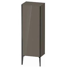 Duravit XViu Halbhochschrank XV1326LB289 50x36x133cm, schwarz matt, Tür links, flannel grey hochglanz