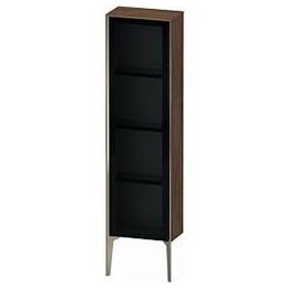 Duravit XViu Halbhochschrank XV1365LB121 40x24x133cm, Glastür, champagner matt, Tür links, nussbaum dunkel