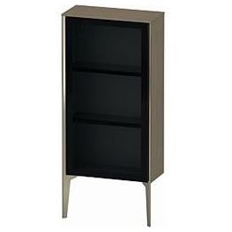 Duravit XViu Halbhochschrank XV1361LB135 50x24x89cm, Glastür, champagner matt, Tür links, Eiche terra