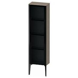 Duravit XViu Halbhochschrank XV1365LB211 40x24x133cm, Glastür, schwarz matt, Tür links, eiche kaschmir