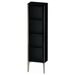 Duravit XViu Halbhochschrank XV1365RB140 40x24x133cm, Glastür, champagner matt, Tür rechts, schwarz hochglanz