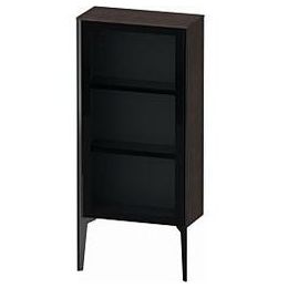 Duravit XViu Halbhochschrank XV1361RB272 50x24x89cm, Glastür, schwarz matt, Tür rechts, eiche dunkel gebürstet