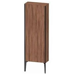 Duravit XViu Halbhochschrank XV1316LB279 50x133x24cm, 1 Tür, schwarz matt, Anschlag links, nussbaum natur