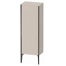 Duravit XViu Halbhochschrank XV1326LB291 50x36x133cm, schwarz matt, Tür links, taupe matt