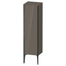 Duravit XViu Halbhochschrank XV1325LB289 40x36x133cm, schwarz matt, Tür links, flannel grey hochglanz