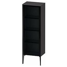 Duravit XViu Halbhochschrank XV1368LB249 50x36x133cm, Glastür, schwarz matt, Tür links, graphit matt