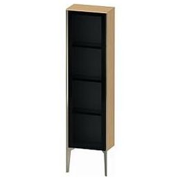 Duravit XViu Halbhochschrank XV1365LB130 40x24x133cm, Glastür, champagner matt, Tür links, Eiche natur