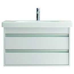 Duravit Ketho Waschtisch-Unterschrank KT664701818 80 x 45,5 cm, weiß matt, 2 Schubkästen, wandhängend