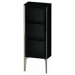 Duravit XViu Halbhochschrank XV1360LB140 40x24x89cm, Glastür, champagner matt, Tür links, schwarz hochglanz