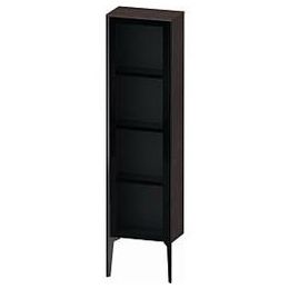 Duravit XViu Halbhochschrank XV1365LB272 40x24x133cm, Glastür, schwarz matt, Tür links, eiche dunkel gebürstet