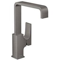 Hansgrohe Metropol Waschtisch-Einhebelmischer 32511340 Ausladung 165 mm, mit Push-Open Ablaufgarnitur, brushed black chrome