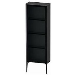 Duravit XViu Halbhochschrank XV1366RB249 50x24x133cm, Glastür, schwarz matt, Tür rechts, graphit matt