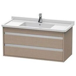 Duravit Ketho Waschtisch-Unterschrank KT664507575 100 x 45,5 cm, leinen, 2 Schubkästen, wandhängend