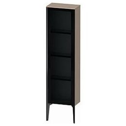 Duravit XViu Halbhochschrank XV1365LB275 40x24x133cm, Glastür, schwarz matt, Tür links, leinen