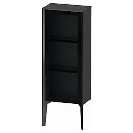 Duravit XViu Halbhochschrank XV1360RB249 40x24x89cm, Glastür, schwarz matt, Tür rechts, graphit matt