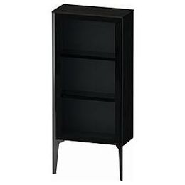 Duravit XViu Halbhochschrank XV1361RB216 50x24x89cm, Glastür, schwarz matt, Tür rechts, Eiche schwarz