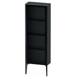 Duravit XViu Halbhochschrank XV1366RB238 50x24x133cm, Glastür, schwarz matt, Tür rechts, dolomiti grey hochglanz