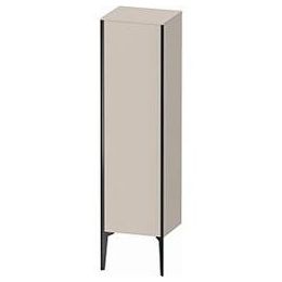 Duravit XViu Halbhochschrank XV1325LB291 40x36x133cm, schwarz matt, Tür links, taupe matt