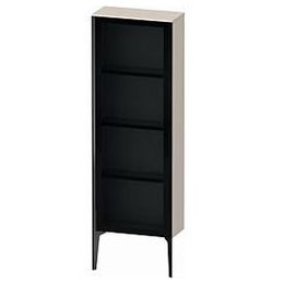 Duravit XViu Halbhochschrank XV1366LB291 50x24x133cm, Glastür, schwarz matt, Tür links, taupe matt