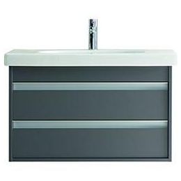 Duravit Ketho Waschtisch-Unterschrank KT664704949 80 x 45,5 cm, graphit matt, 2 Schubkästen, wandhängend