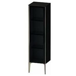 Duravit XViu Halbhochschrank XV1367LB116 40x36x133cm, Glastür, champagner matt, Tür links, Eiche schwarz