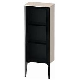 Duravit XViu Halbhochschrank XV1360RB291 40x24x89cm, Glastür, schwarz matt, Tür rechts, taupe matt