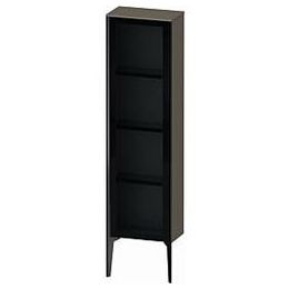 Duravit XViu Halbhochschrank XV1365LB289 40x24x133cm, Glastür, schwarz matt, Tür links, flannel grey hochglanz