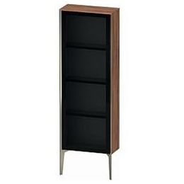 Duravit XViu Halbhochschrank XV1366RB179 50x24x133cm, Glastür, champagner matt, Tür rechts, nussbaum natur