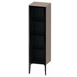 Duravit XViu Halbhochschrank XV1367LB275 40x36x133cm, Glastür, schwarz matt, Tür links, leinen