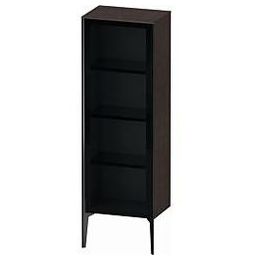 Duravit XViu Halbhochschrank XV1368RB272 50x36x133cm, Glastür, schwarz matt, Tür rechts, eiche dunkel gebürstet