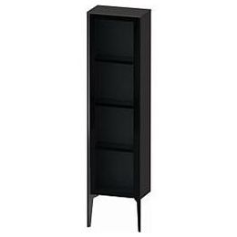 Duravit XViu Halbhochschrank XV1365LB280 40x24x133cm, Glastür, schwarz matt, Tür links, graphit supermatt