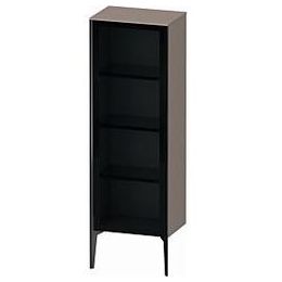 Duravit XViu Halbhochschrank XV1368RB243 50x36x133cm, Glastür, schwarz matt, Tür rechts, basalt matt