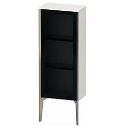 Duravit XViu Halbhochschrank XV1360LB185 40x24x89cm, Glastür, champagner matt, Tür links, weiß hochglanz