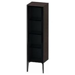 Duravit XViu Halbhochschrank XV1367LB272 40x36x133cm, Glastür, schwarz matt, Tür links, eiche dunkel gebürstet