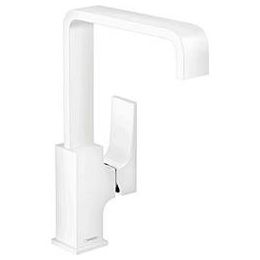 Hansgrohe Metropol Waschtisch-Einhebelmischer 32511700 Ausladung 165 mm, mit Push-Open Ablaufgarnitur, mattweiß