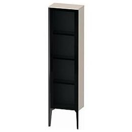 Duravit XViu Halbhochschrank XV1365LB291 40x24x133cm, Glastür, schwarz matt, Tür links, taupe matt