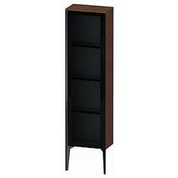 Duravit XViu Halbhochschrank XV1365RB213 40x24x133cm, Glastür, schwarz matt, Tür rechts, amerikanischer nussbaum